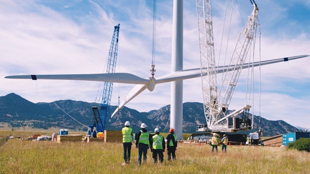 Onshore windmill project view | GE 3.6MW of Renewable Energy |# ...