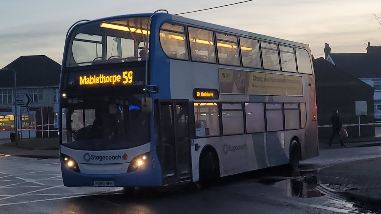 Stagecoach Skegness adl enviro 400 19686 leaving chapel bus station on ...