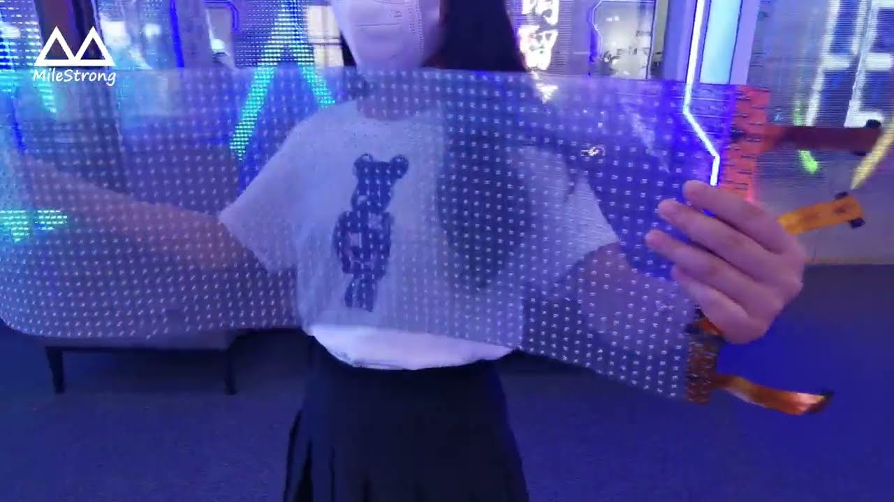 Milestrong Transparent LED Display Adhesive LED Film Screen STJ Series ...