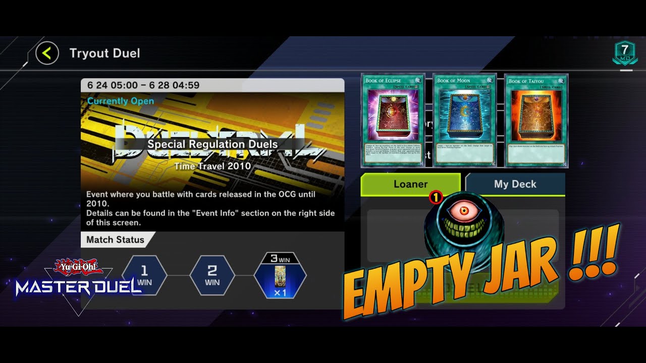 HAVING FUN WITH EMPTY JAR IN TIME TRAVEL 2010 EVENT! [Yu-Gi-Oh! Master ...