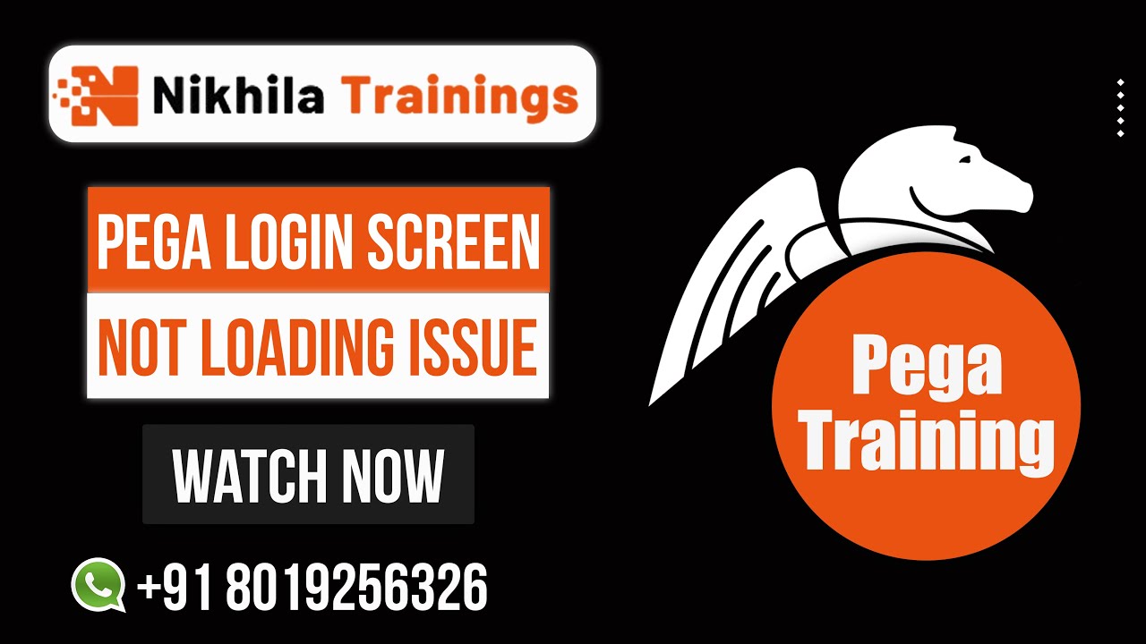 Pega login screen, not loading issue fix | Nikhila Trainings +91 ...