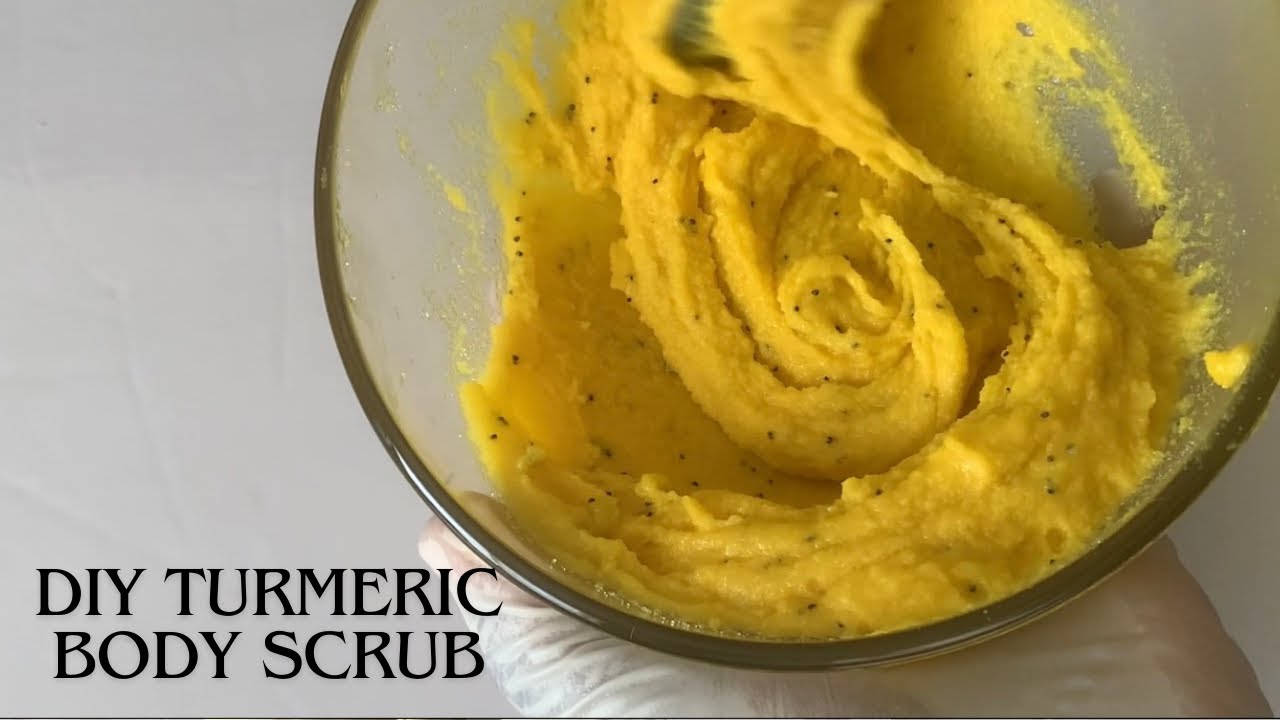 HOW TO MAKE A TURMERIC BODY SCRUB FOR GLOWING SKIN | DIY TURMERIC SUGAR ...