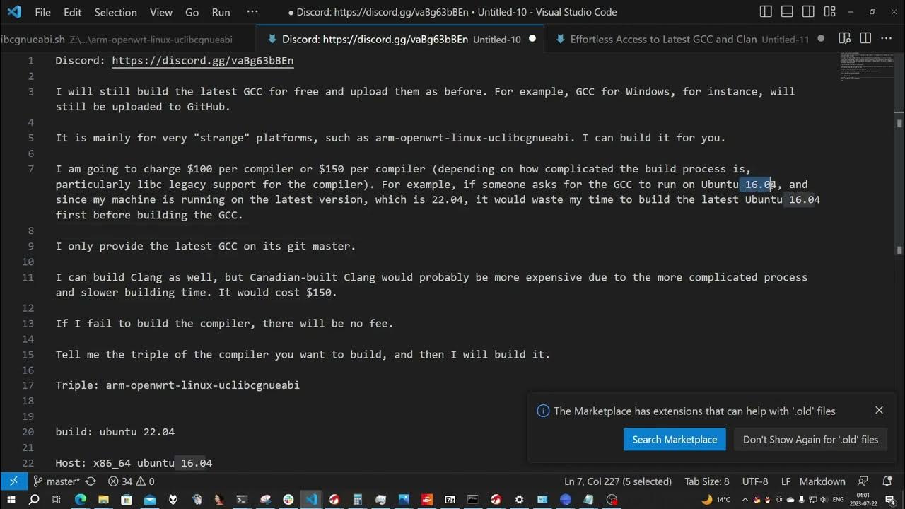 Building latest GCC with customized triple for you. - YouTube