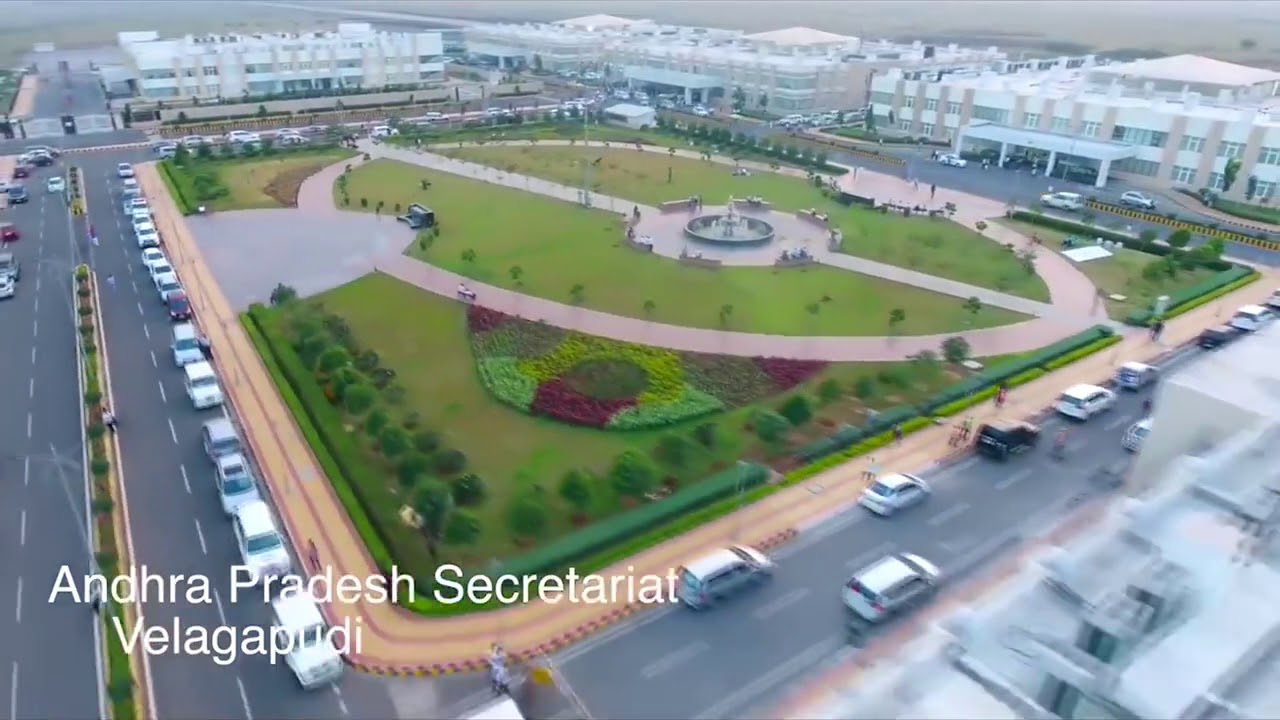 Aerial shots - AP Secretariat at Velagapudi - YouTube