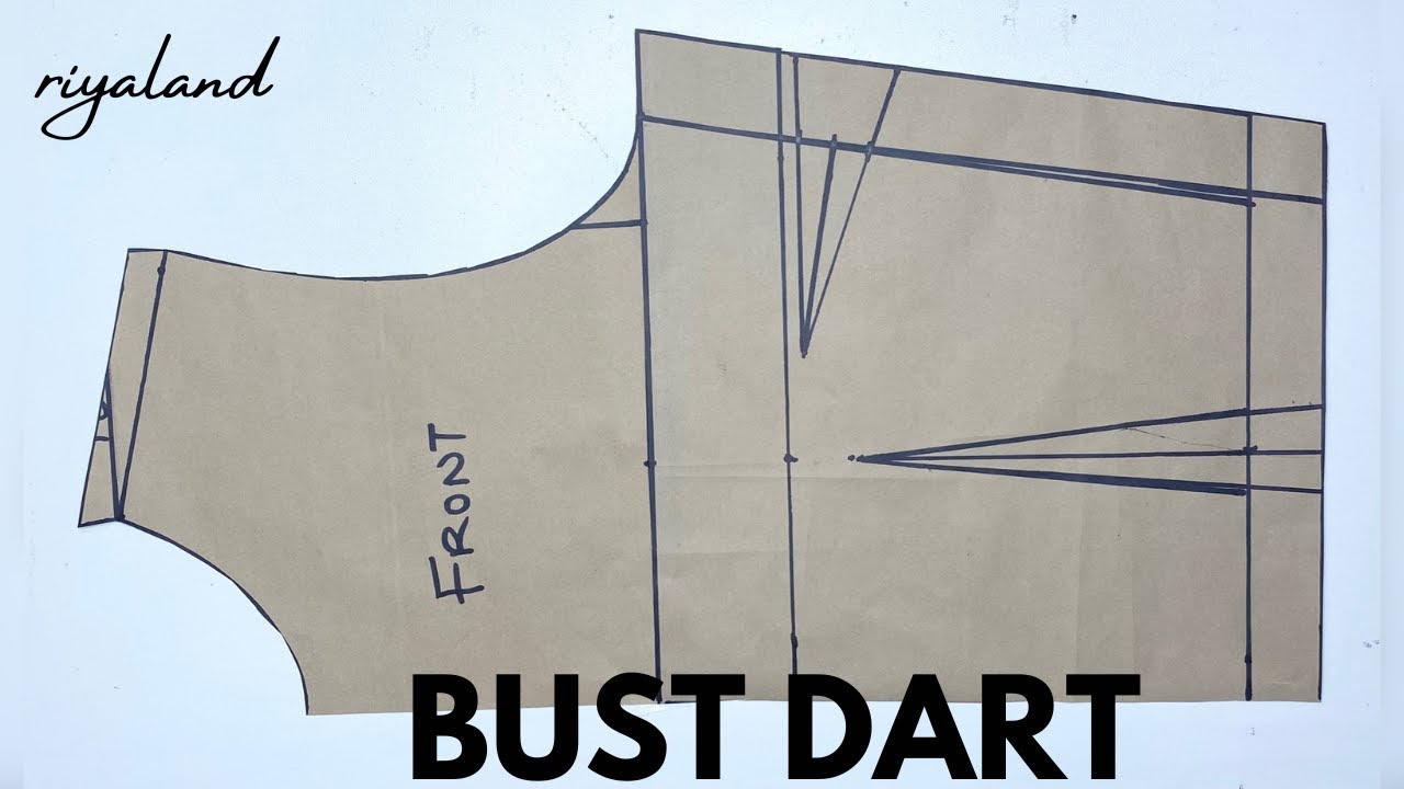 How to draft Basic Bodice with BUST DART for BEGINNERS - YouTube