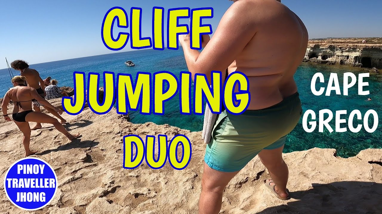 AMAZING CLIFF JUMPING DUO || CAPE GRECO || CYPRUS part5 - YouTube