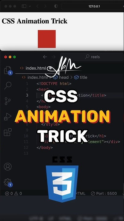 CSS Animation Trick #1 | @keyframes | HTML CSS | #html #css #shorts - YouTube