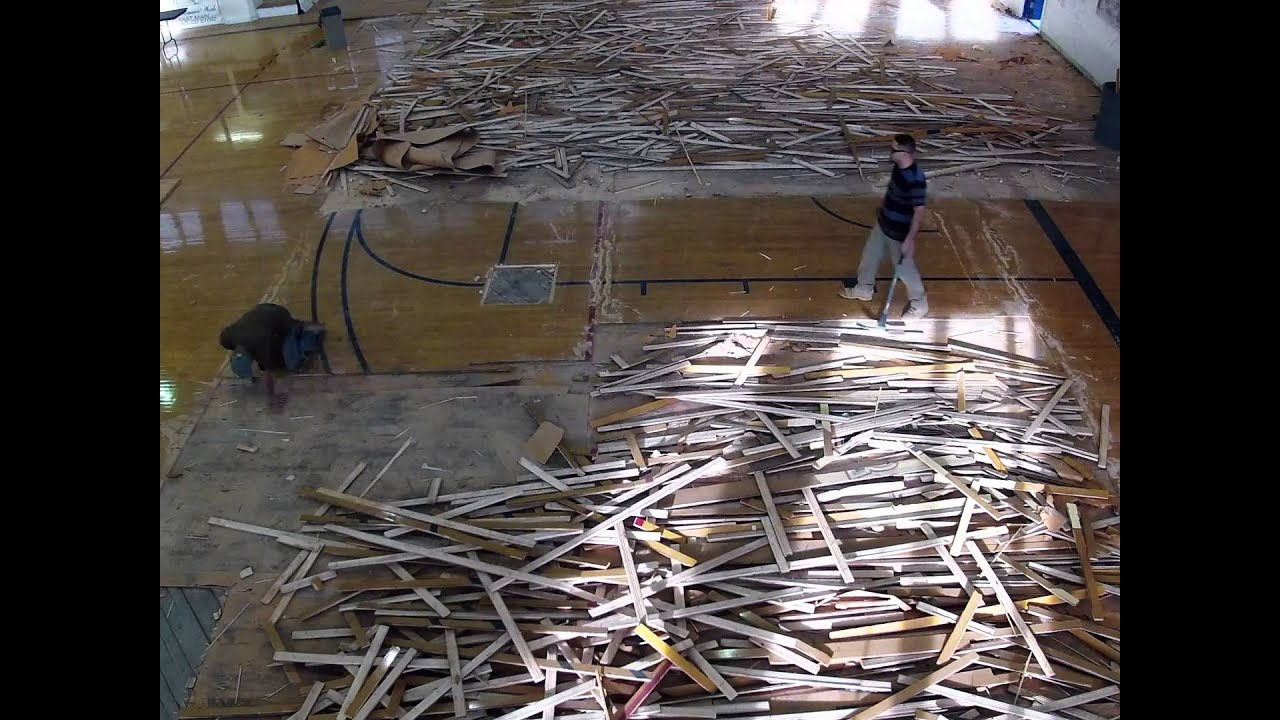 Gym Floor Demolition at TSJC - YouTube