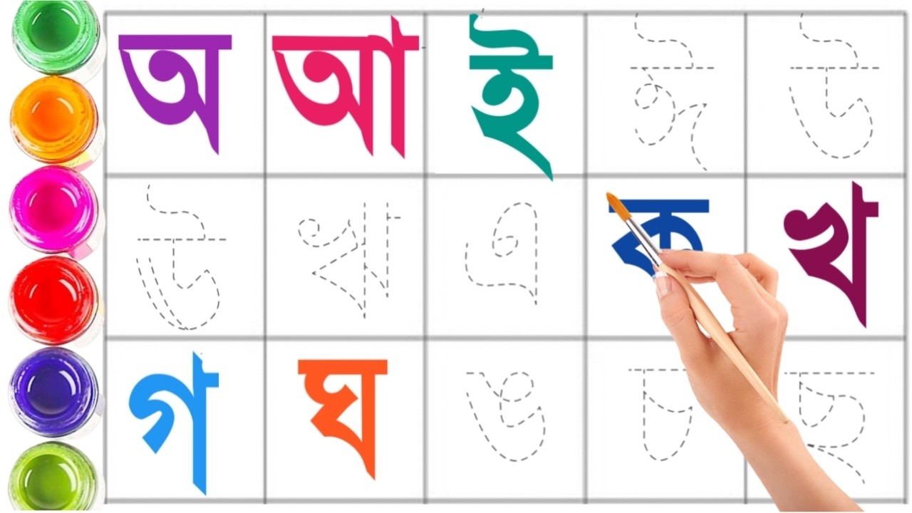 Bangla alphabet for children। Bengali alphabet rhymes। Bangla alphabet ...