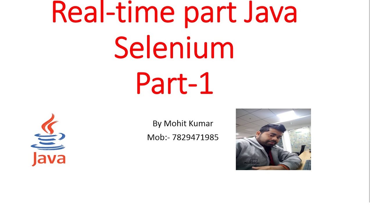 Real Time Project class |Java|Selenium_Online Session .part-1 - YouTube