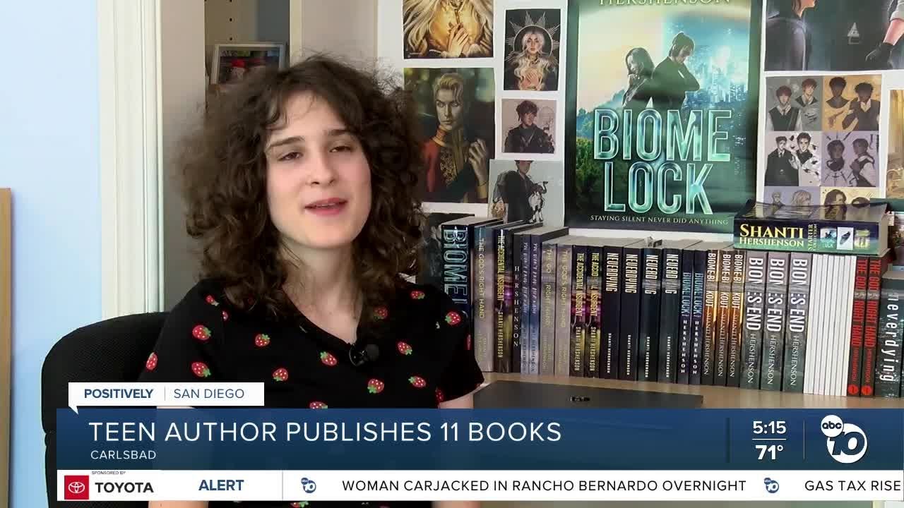 Carlsbad teen author publishes 11 books - YouTube