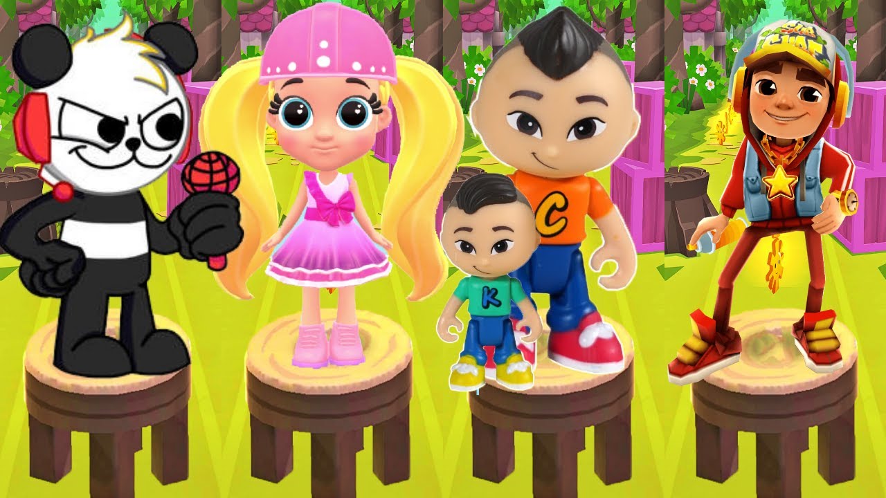 Tag with Combo Panda vs Love Diana Pet Dash vs CKN Toys Car Hero Run vs ...