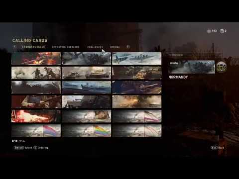 CoD: WW2 - Free Falling Distance Challenge and Calling Card in the HQ ...