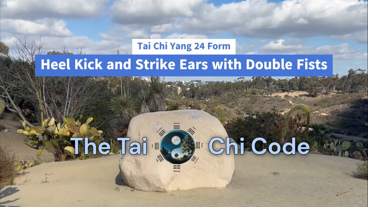 Heel Kick and Strike Ears with Double Fist-Yang Tai Chi 24 Form Step by ...