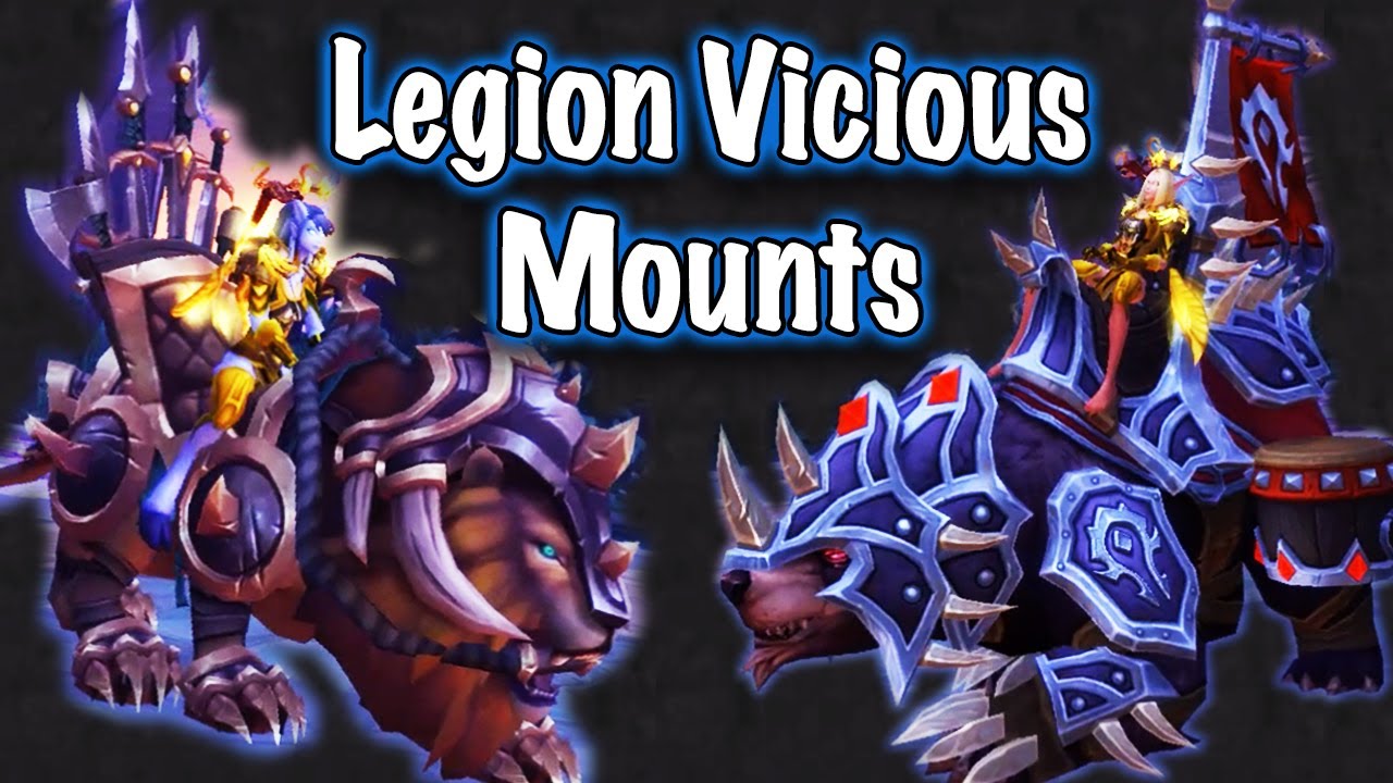 Legion Vicious PvP Mounts (World of Warcraft) - YouTube