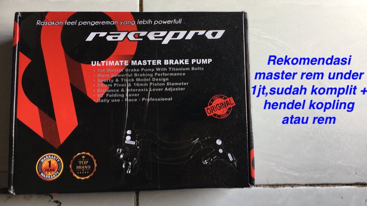 [UNBOXING] master rem racepro V3 on honda beat karbu - YouTube