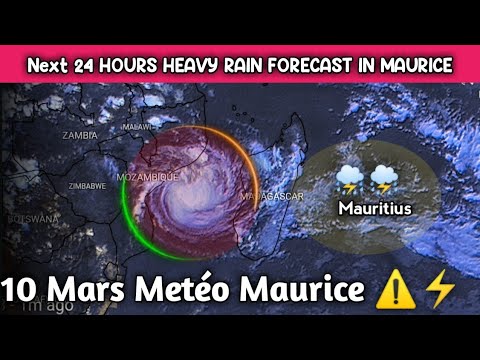 10 Mars Metéo Maurice: Des pluies intenses susceptibles de fouetter l ...