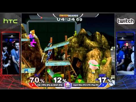 Evo 2015 - CLG | PewPewU & SFAT Vs. Liquid Hungrybox & PG | Plup - SSBM Teams Winners Finals ...