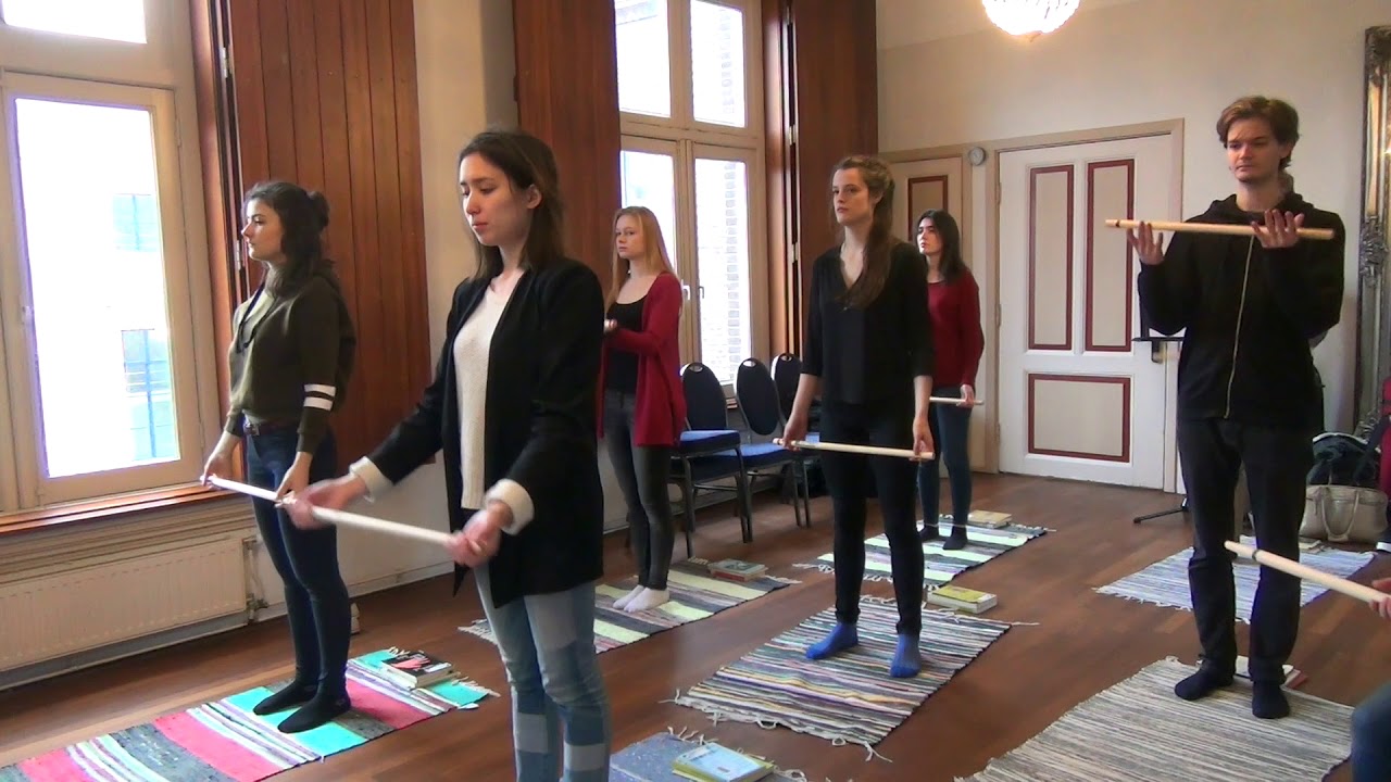 Stick toss and throw in position - YouTube