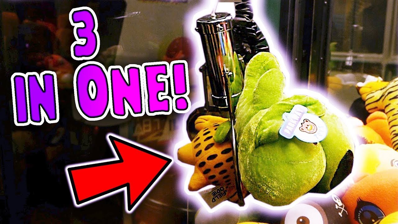 INSANE TRIPLE CLAW MACHINE WIN! - YouTube