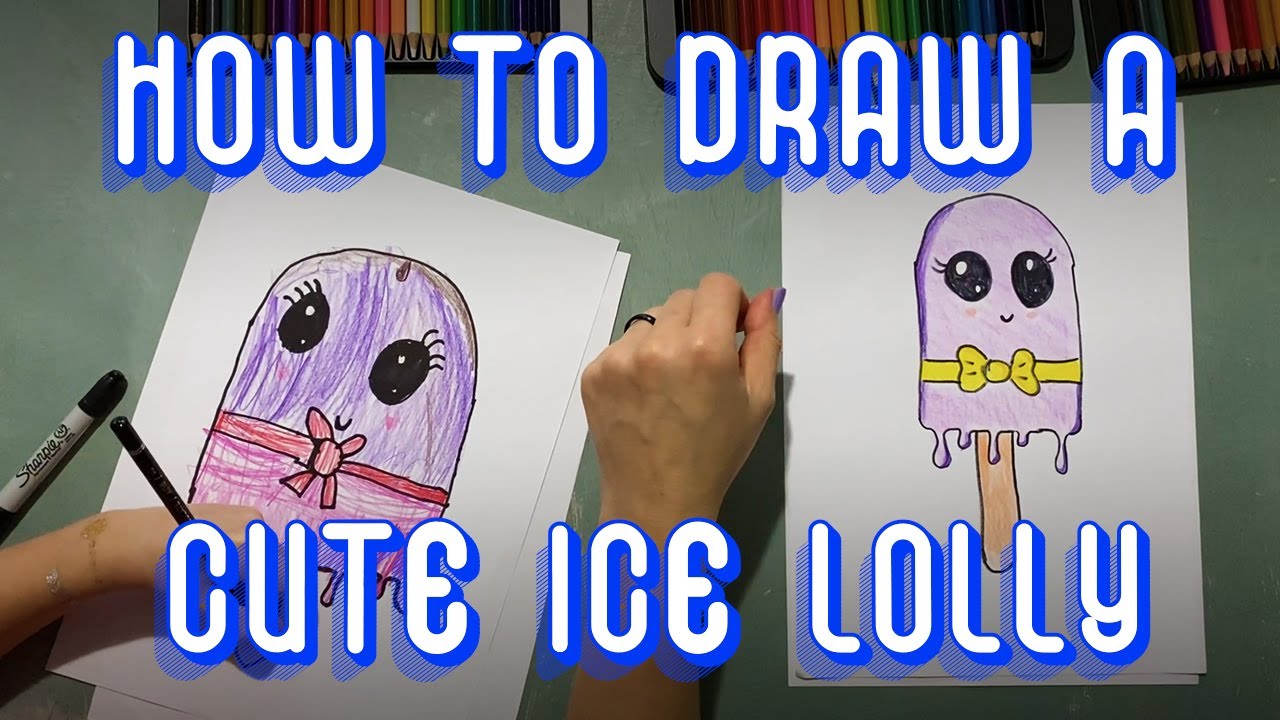 How to draw a cute ice lolly - YouTube