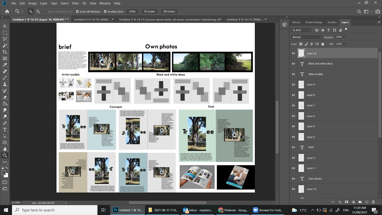How to do a magazine double page spread - YouTube