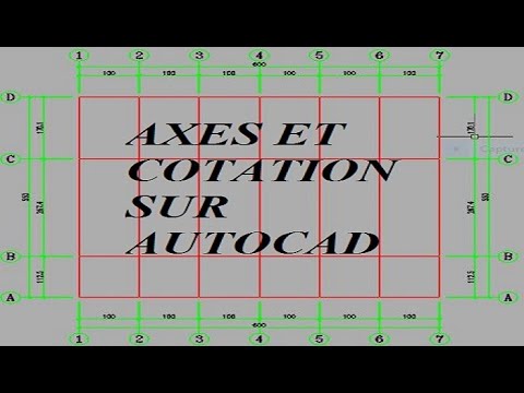 AXES ET COTATION AUTOMATIQUEMENT SUR AUTOCAD - YouTube
