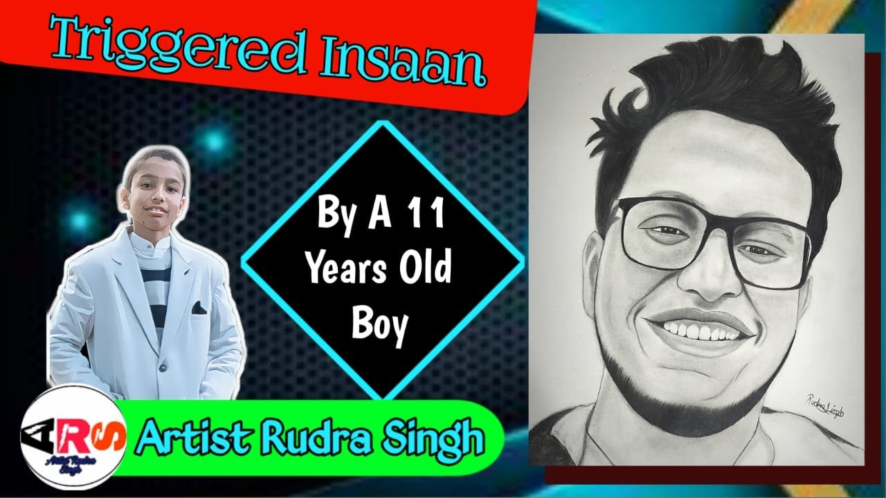 Drawing Trigerred Insaan | Drawing Live Insaan | Drawing Nischay Malhan ...