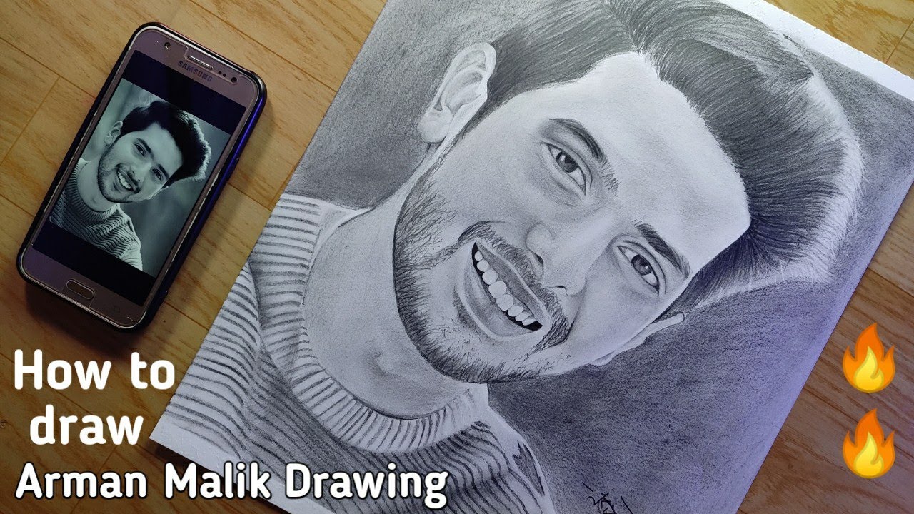 How to draw Arman Malik Drawing Step By Step (Timelapse) - YouTube