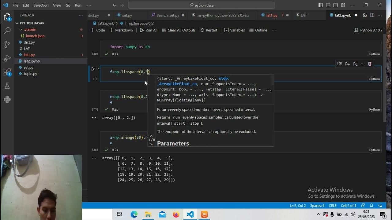 Tugas Peaktikum metode numerik 2 (Numpy Array) - YouTube