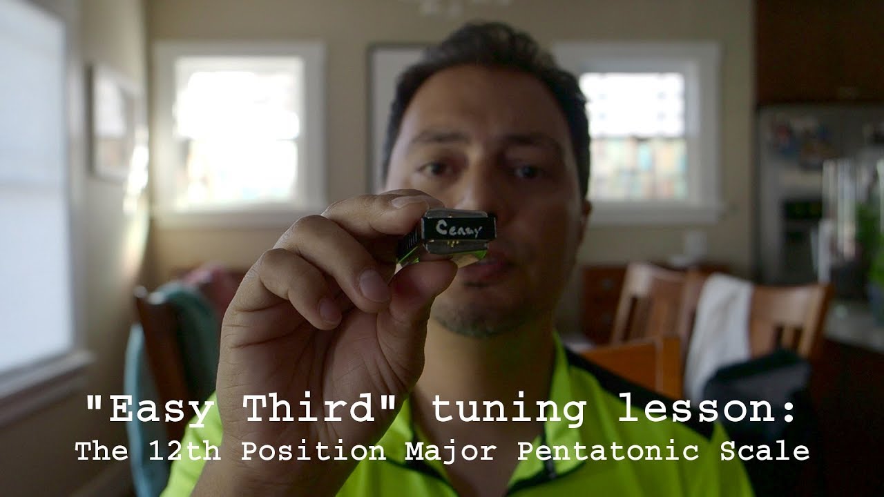 Easy Third Tuning Lesson -- 12th Position Major Pentatonic Scale - YouTube