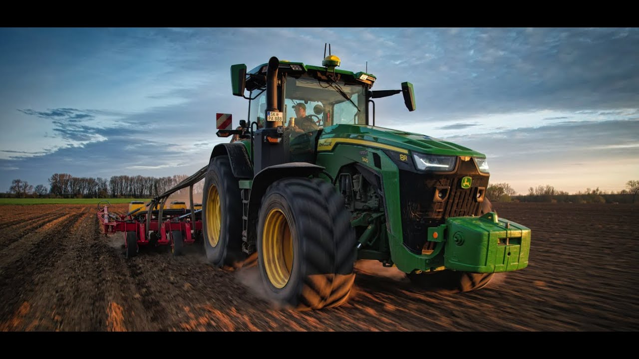 Zuckerrübensaat 2023 Väderstad Tempo V12 John Deere 8R340 - YouTube
