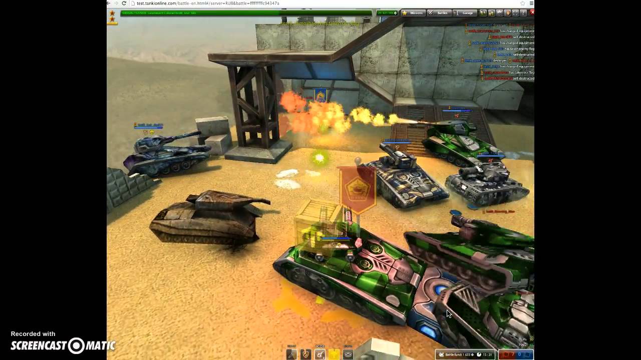 Tanki online test server RU8 03/07/2015 Lets play + missions - YouTube
