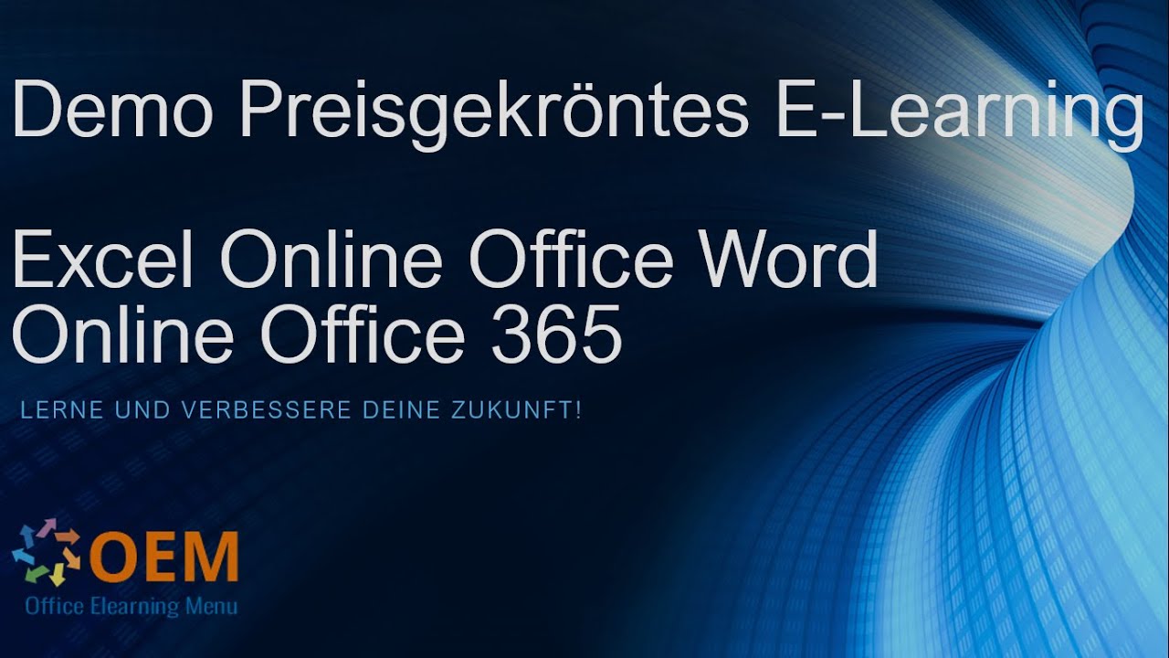 Excel Online Office 365 E-learning Ausbilding Training Kurs Demo - YouTube