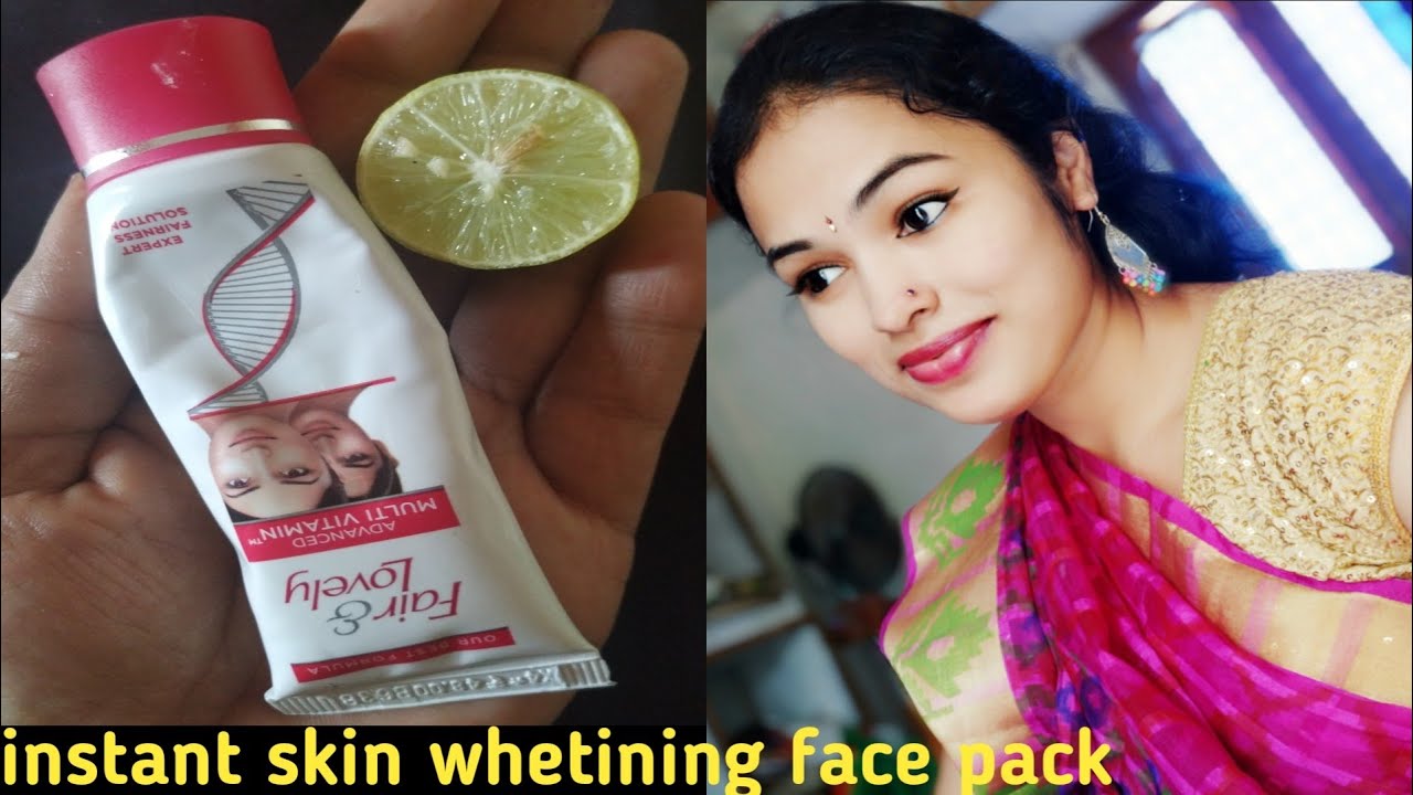 only 2min Instant skin whitening face pack//live result//get fair look ...