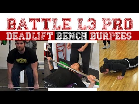 Battle deadlift-bench-burpees - Énorme performance des L3 PRO ! - YouTube