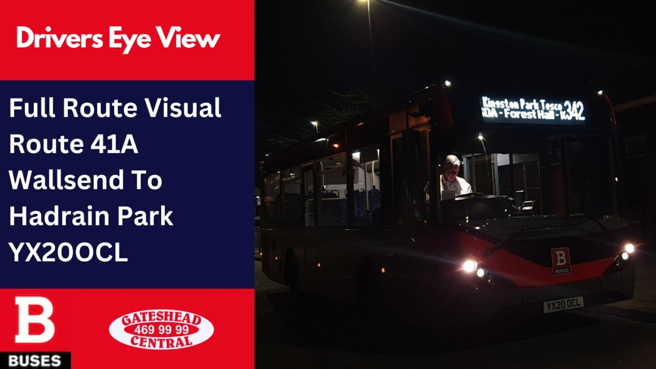 DEV: FULL ROUTE VISUAL | Nexus Bus Route 41A - Wallsend To Hadrain Park ...