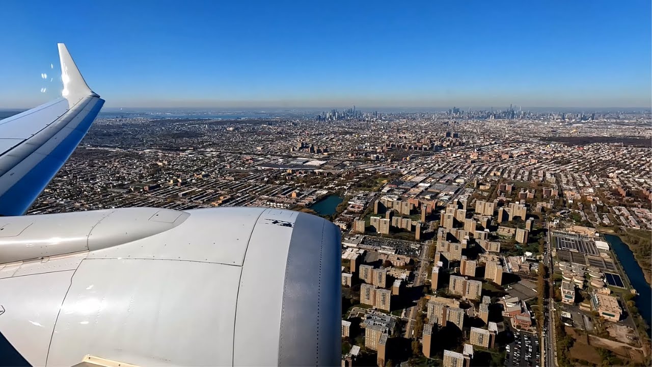 [4K] – STUNNING 737 MAX LANDING in NEW YORK | Boeing 737 MAX 8 American ...