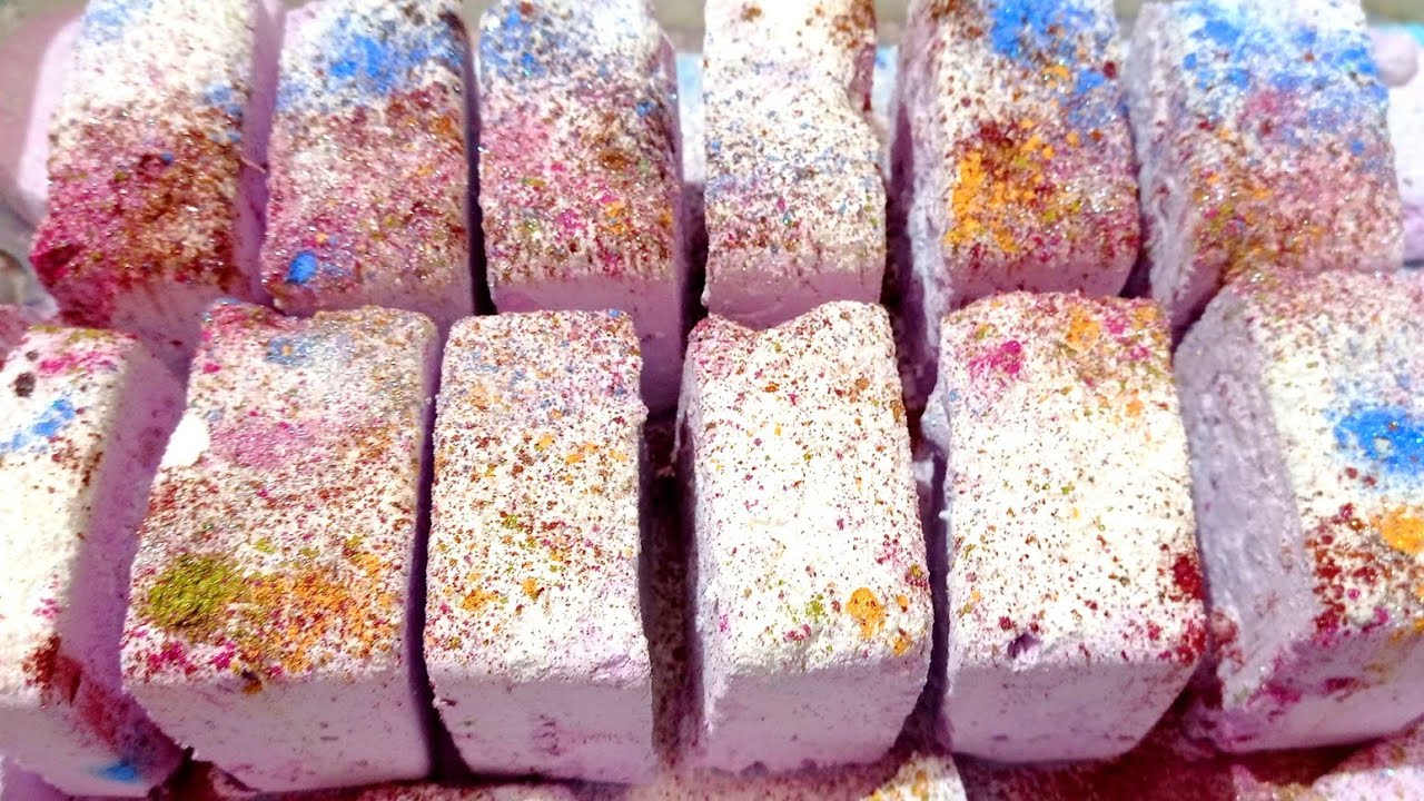 Fluffy blocks crush | oddly satisfying asmr #gymchalk - YouTube