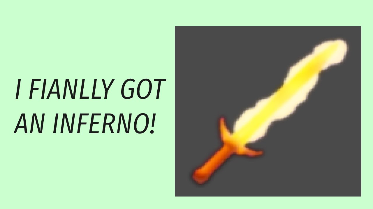 I finally got an INFERNO sword on Roblox Stay alive and flex your time ...