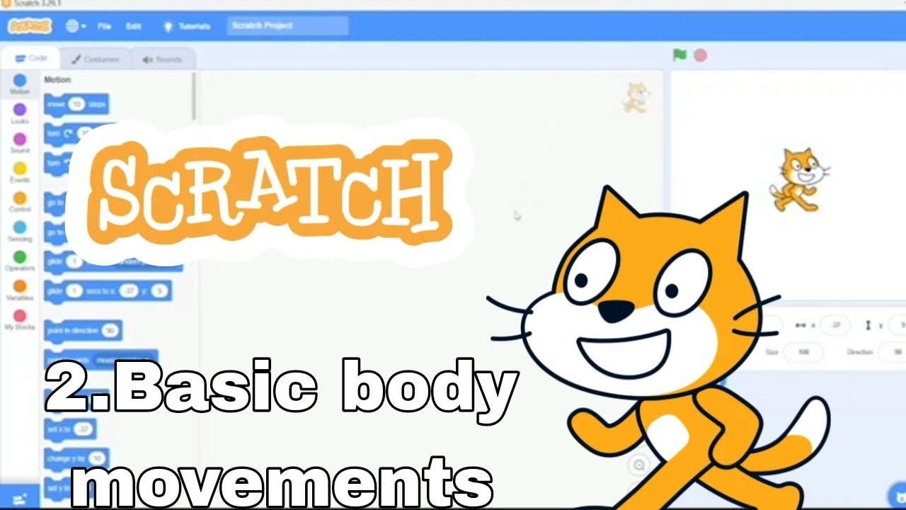 Learn Scratch Easily! part 2 Basis body movements #gamedevelopment # ...