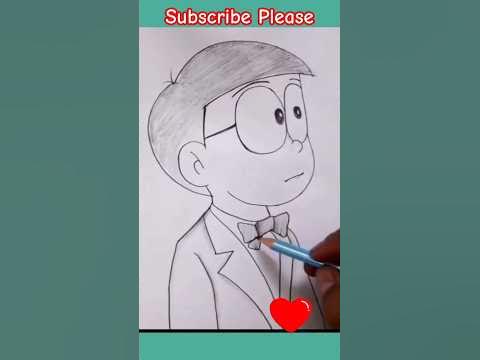 Magic Of Pencil Lines || Nobita || Easy Drawing Tutorial #shorts # ...