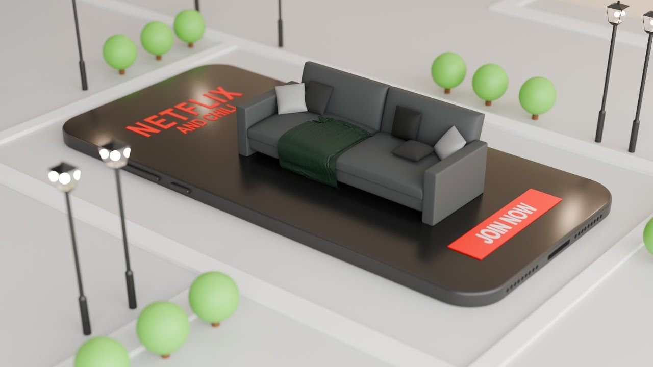 Netflix scene in Blender - YouTube