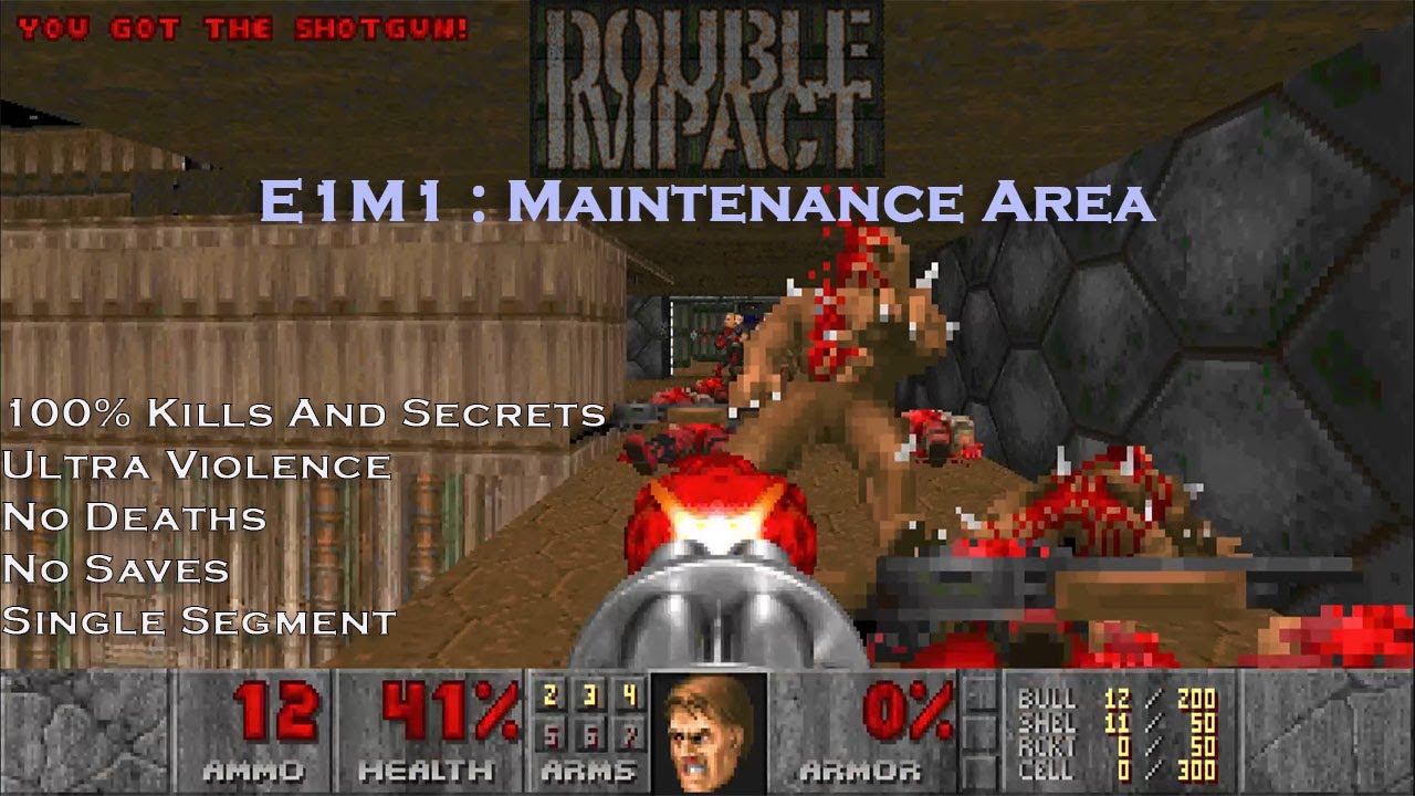 Doom Double Impact : Maintenance Area ( Ultra Violence 100% ) - YouTube