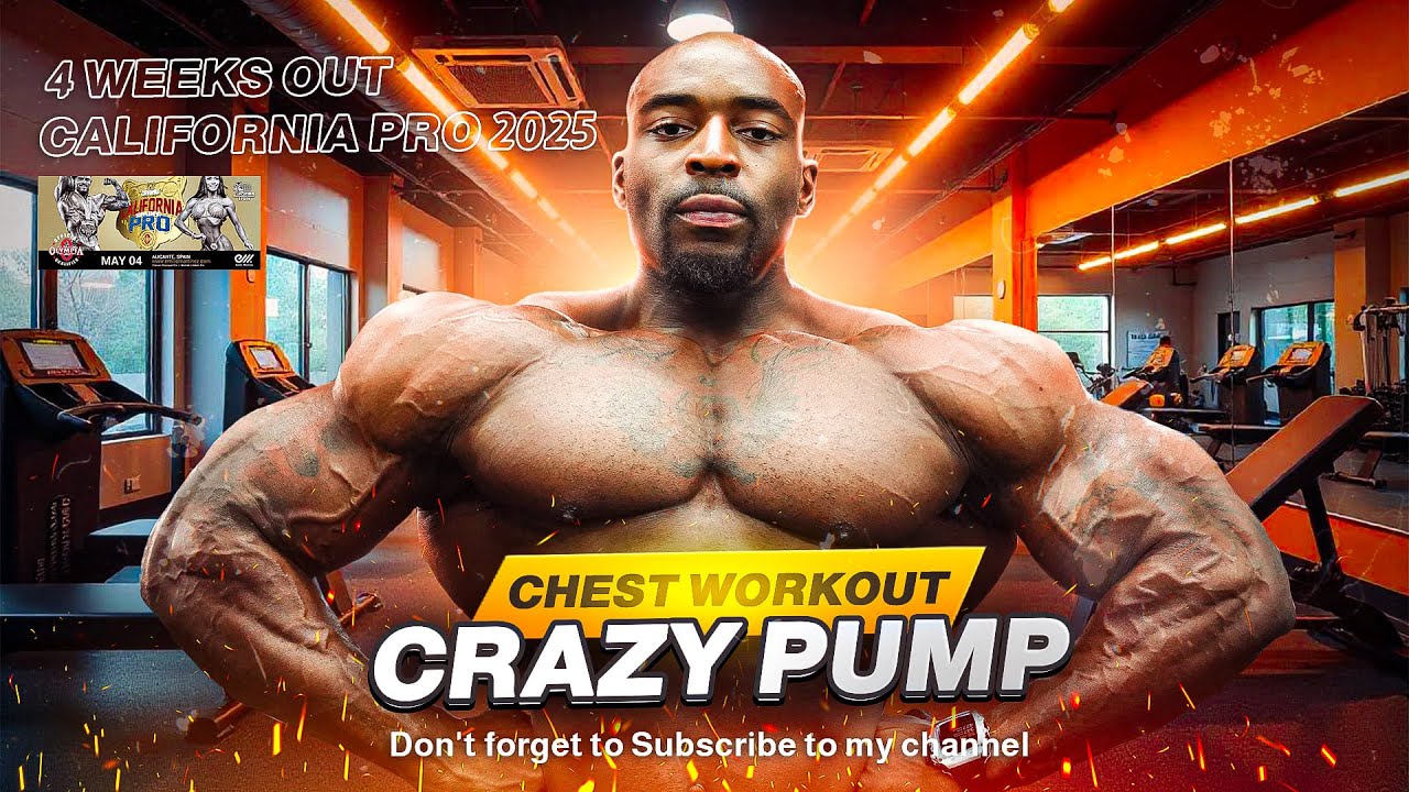 🔥 CRAZY CHEST WORKOUT - 4 WEEKS OUT CALIFORNIA PRO SHOW - ALICANTE PREP ...