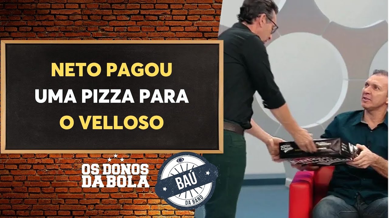 Baú do Neto | Neto perde aposta e paga pizza a Veloso - YouTube