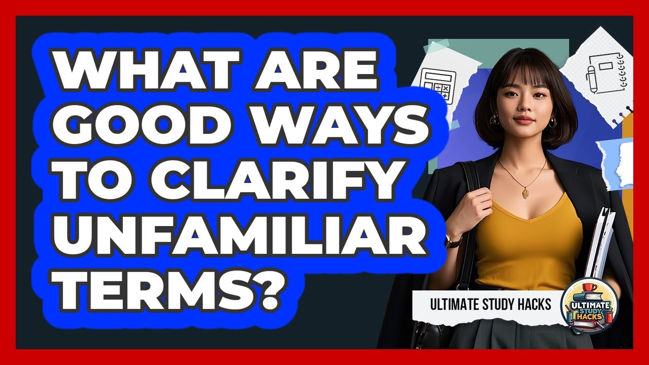What Are Good Ways To Clarify Unfamiliar Terms? - YouTube