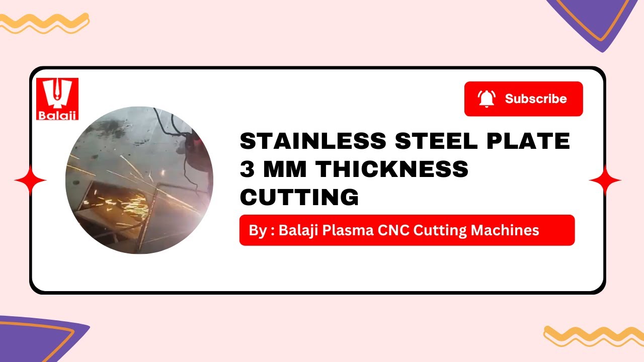 Stainless Steel plate 3 mm Thickness Cutting | Balaji CNC Machine - YouTube