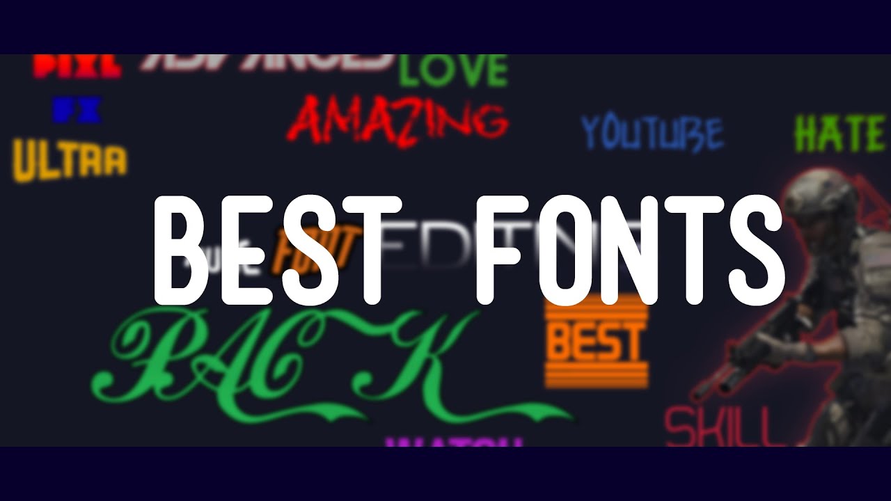 Best Fonts for Editing // +Downloadlinks // FreezePixlFX - YouTube