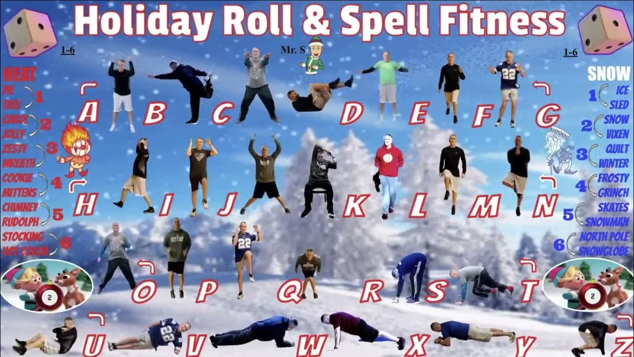 Holiday Roll and Spell Fitness - YouTube